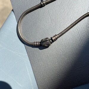 Pandora | Jewelry | Pandora Sterling Silver Barrel Clasp Bracelet ...